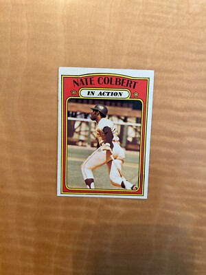 1972 TOPPS BASEBALL #572 NATE COLBERT!! IN ACTION!! NR-MINT!! $1 ...