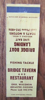 WOODGRAIN: BRIDGE TAVERN & RESTAURANT BOAT LANDING (OKEE, WISCONSIN ...