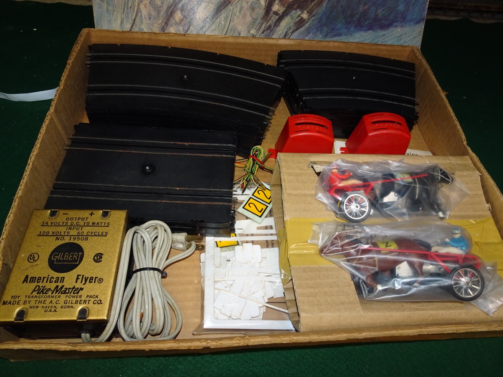 GILBERT AUTO RAMA HARNESS RACING SULKIES SET !!AMERICAN FLYER Crazy | eBay