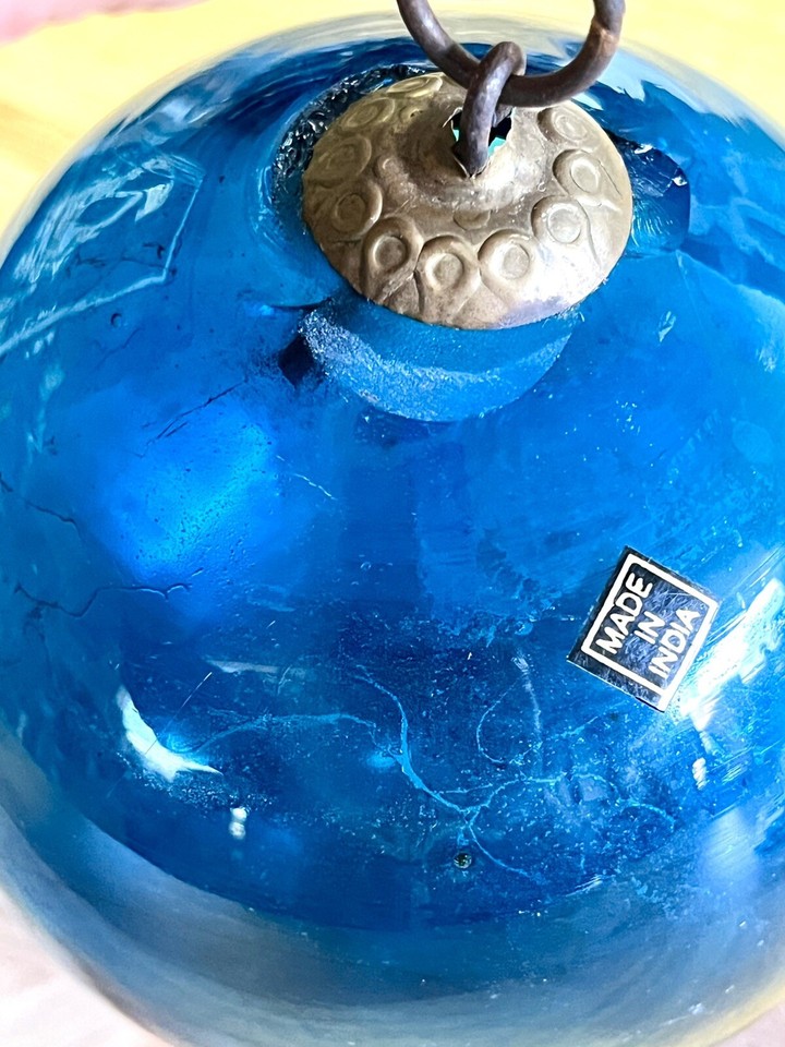 VINTAGE Kugel Christmas Heavy Glass Ball Ornaments-India & Germany-Set ...