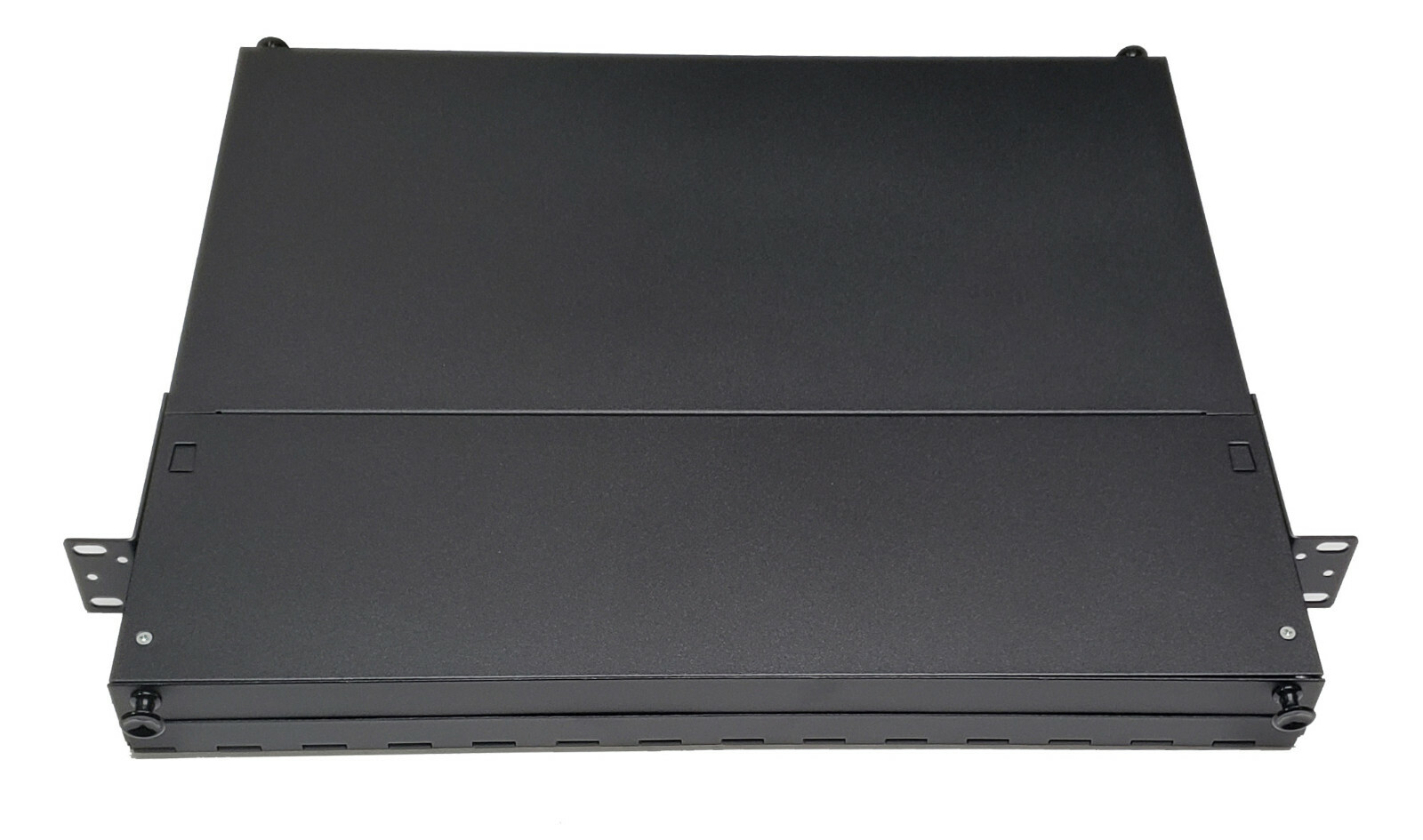 12 Fiber 1RU Rack Mount Loaded w/ 12 ST Adapters, 62.5 Multimode ...