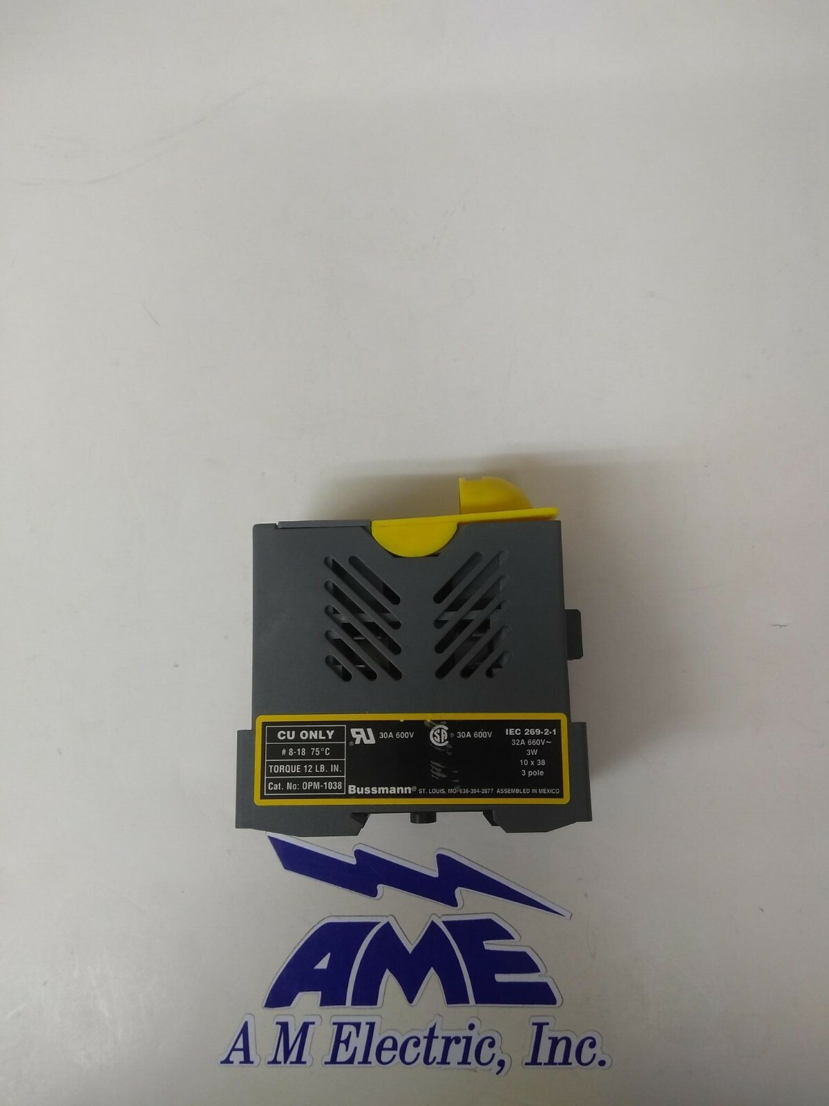 Bussmann Optima Fuse Holder Module OPM-1038 3 pole IEC 32 A 660 V 3x ...