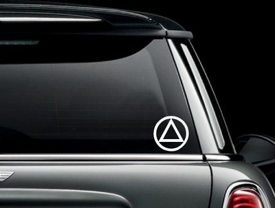 Alcoholics Anonymous Symbol AA Vinyl Car Window Decal Bumper Sticker US ...