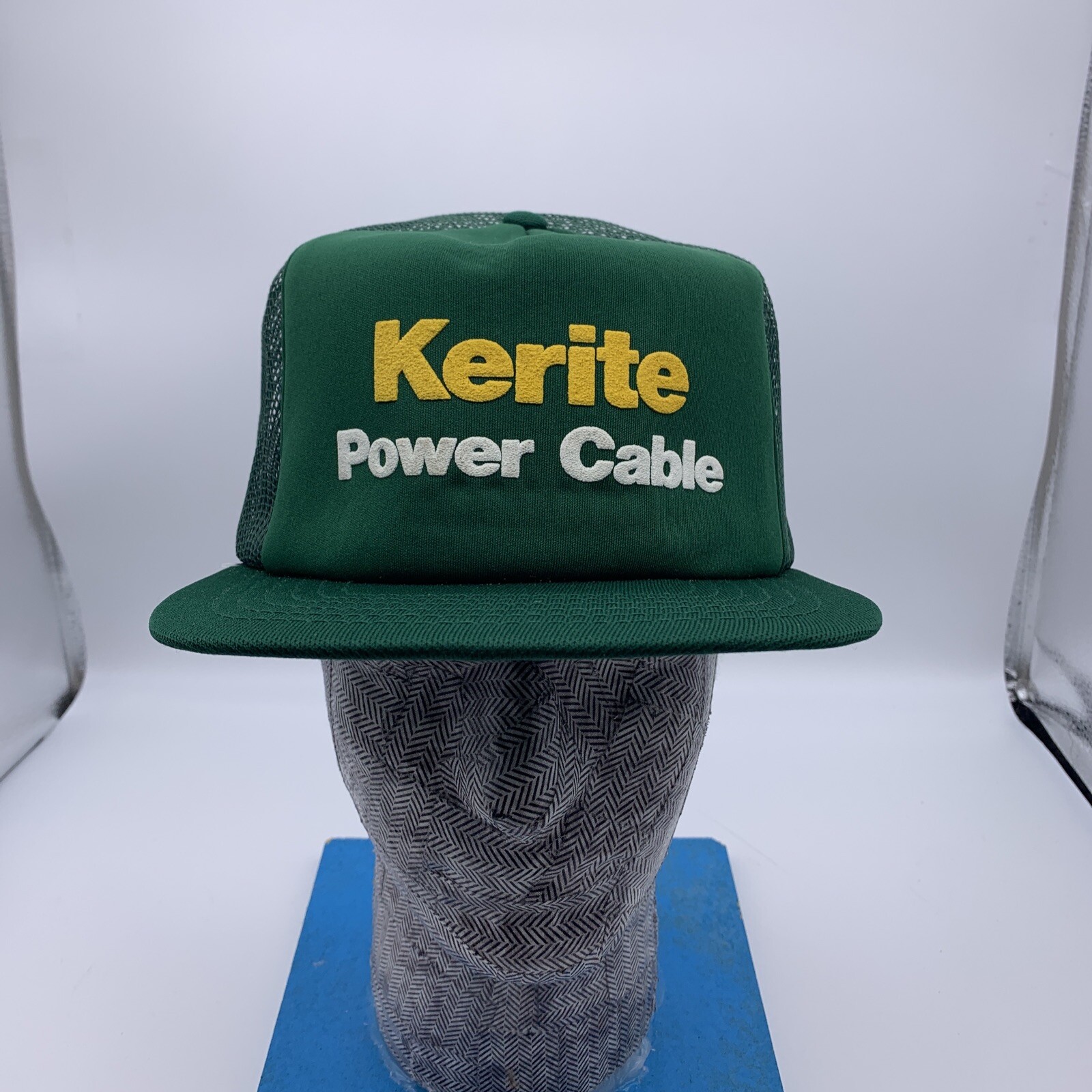 VTG Kerite Power Cable Hat Trucker Green Baseball Cap Mens Size M/L ...