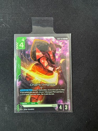 Char's Gelgoog - GD01-023 LR GUNDAM TCG CARD GAME FOIL ENGLISH NEWTYPE RISING | eBay