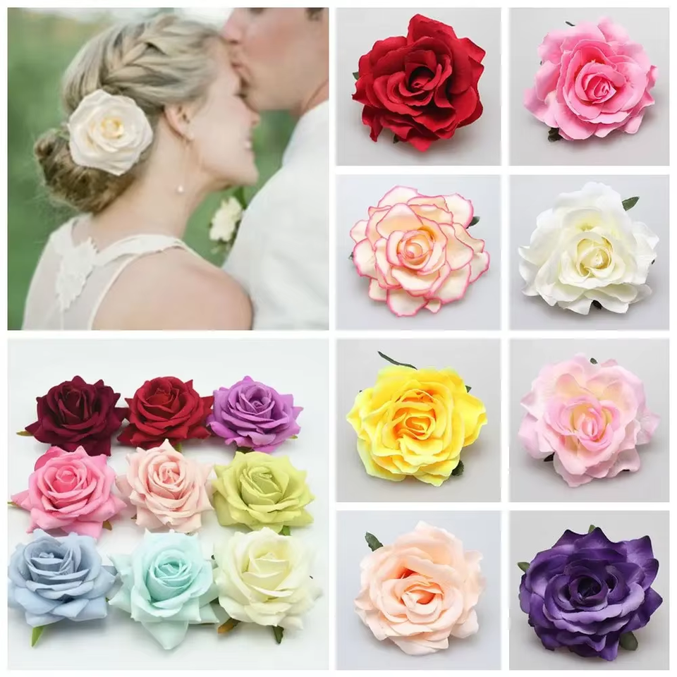 1Pcs Bridal Rose Flower Hairpin Brooch Wedding Bridesmaid Party ...