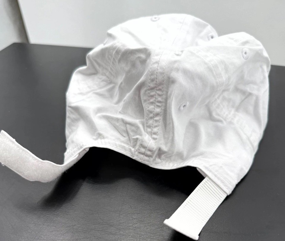 Alo Baseball Cap Men's One Size White 100% Cotton Logo Strapback 6 ...