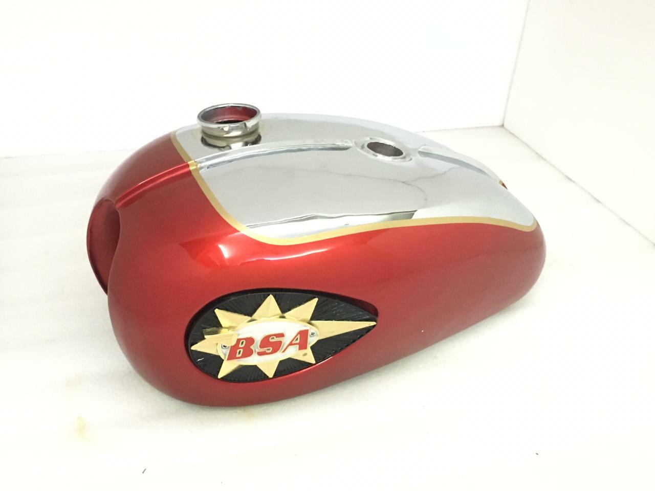 BSA A75 MARK 2 RED PAINTED CHROMED FUEL PETROL TANK |Fit For | eBay