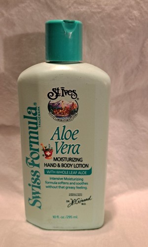 St. Ives Swiss Formula Aloe Vera Moisturizing Hand & Body Lotion 10 Oz ...