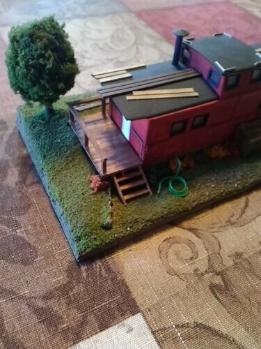 s scale American flyer caboose hobo shack scene | eBay