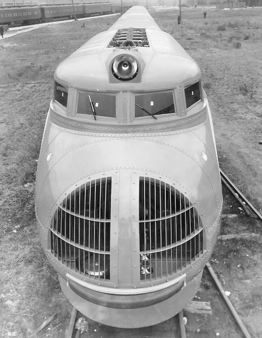 Union Pacific streamliner M 10000 at Pullman in 1934 front view 5 x 7 ...