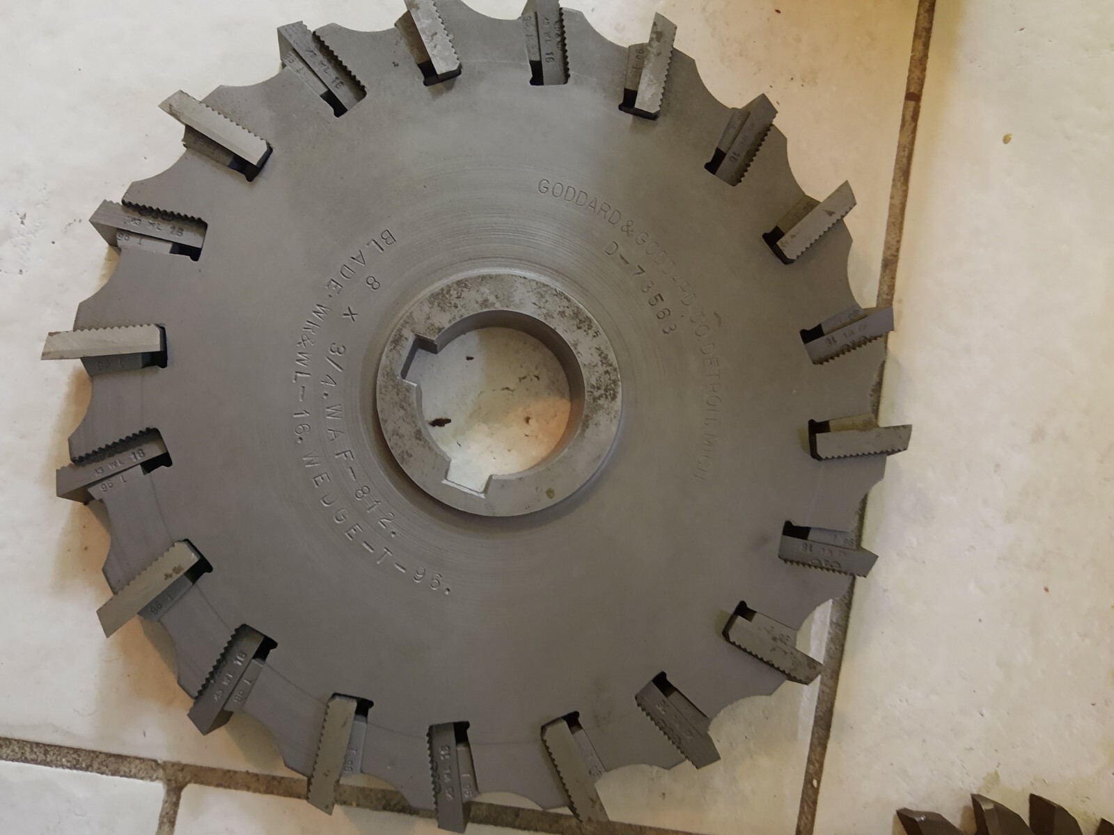 Goddard Heavy Duty Indexable Slot Mill Cutter Staggered 8" x 3/4" x 1-1 ...