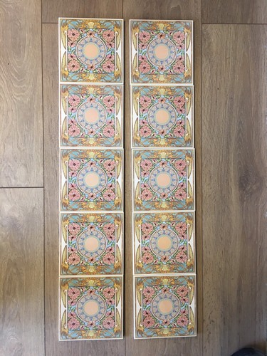 10238 STOVAX EVENING REVERIE SET 10 SINGLE FIREPLACE TILES J DAY AL4 ...