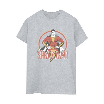 DC Comics Womens/Ladies Shazam Retro Circle Distressed Cotton Boyfriend ...