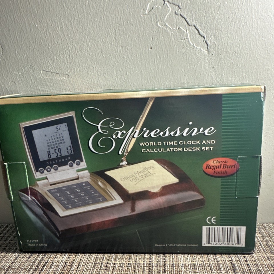 Expressive World Time Clock Calculator Desk Set | eBay