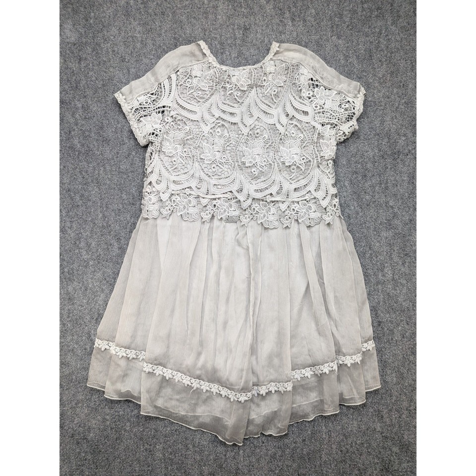 Pretty Angel Women's Dress XL Gray Lace Boho Fairy Whimsical Artsy ...