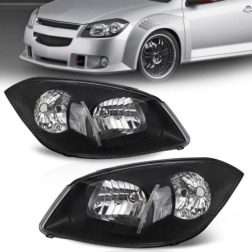 Fits 2005-2010 Chevy Cobalt 07-09 Pontiac G5 Black Clear Headlights ...
