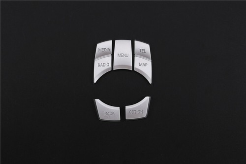 5pcs Silver Interior Multimedia Button Sticker Trim For BMW 5 Series ...