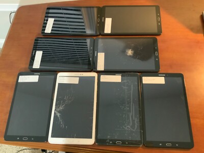 Lot of 8 Samsung Galaxy Tablet SM-T580 16GB Wi-Fi 10.1inch Tablet Black ...