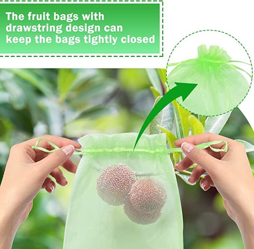 30Pcs Fruit Protect Bags, Reusable Mesh Garden Netting Protection Bag ...