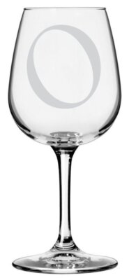 Celtic Etched Monogram Stemmed 12.75oz Wine Glass (Letter O) | eBay