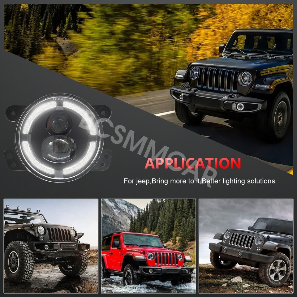 4in LED DRL Headlight Fog Lamp Turn Light Fit For Chrysler PT Cruiser ...