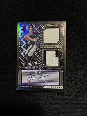 2021 Panini Obsidian - Rookie Jersey Ink Davis Mills #RJI-DM Electric ...