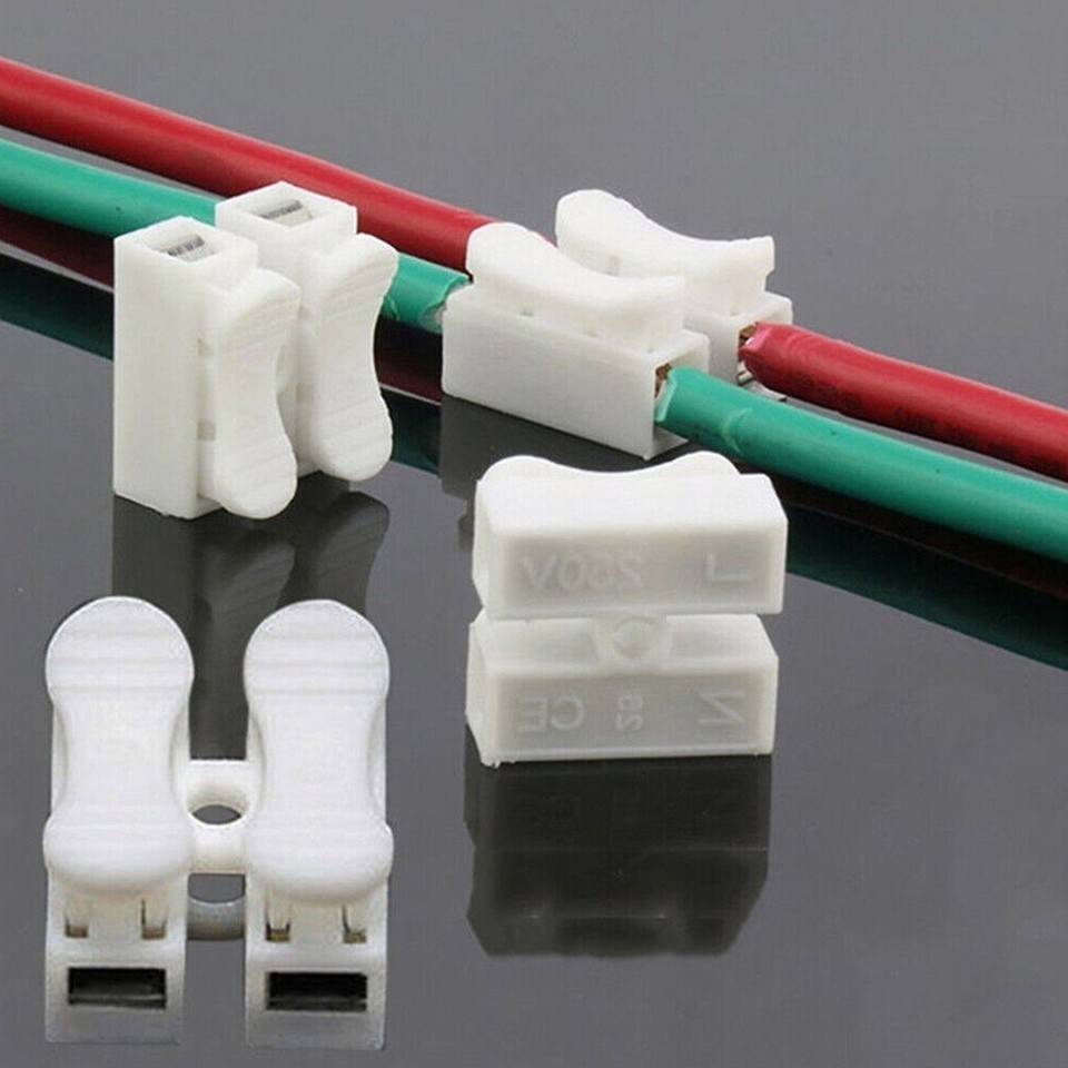 Brand New Wire Connector Terminal Block 2 Holes Flame-retardant Plastic ...