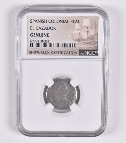 (1773-77) El Cazador Shipwreck Reales NGC Genuine MO FM Silver Coin | eBay
