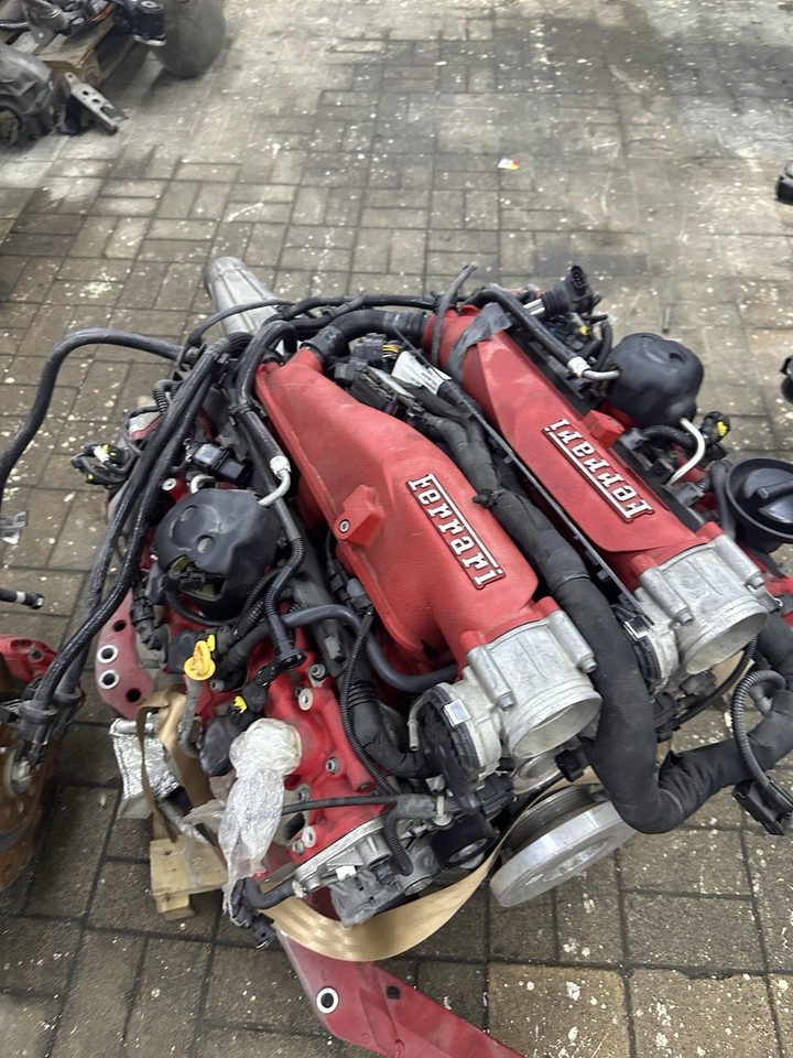 Ferrari F154 3.9L Twin-Turbo V8 Engine – OEM Genuine Ferrari 488 / F8 ...