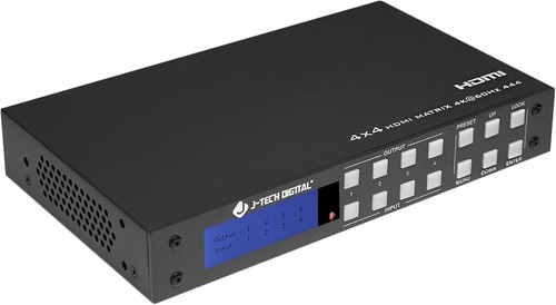 J-Tech Digital JTD-669 - 4K 4x4 HDMI Matrix Switch - 60Hz 4:4:4 HDR10 ...