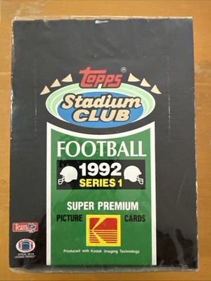 1992 Topps Stadium Club Football / FACTORY SEALED WAX BOX / Series ONE ...
