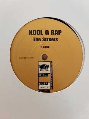 Kool G Rap ‎– The Streets 2001 12" Vinyl Record Promo Rawkus Hip-Hop ...