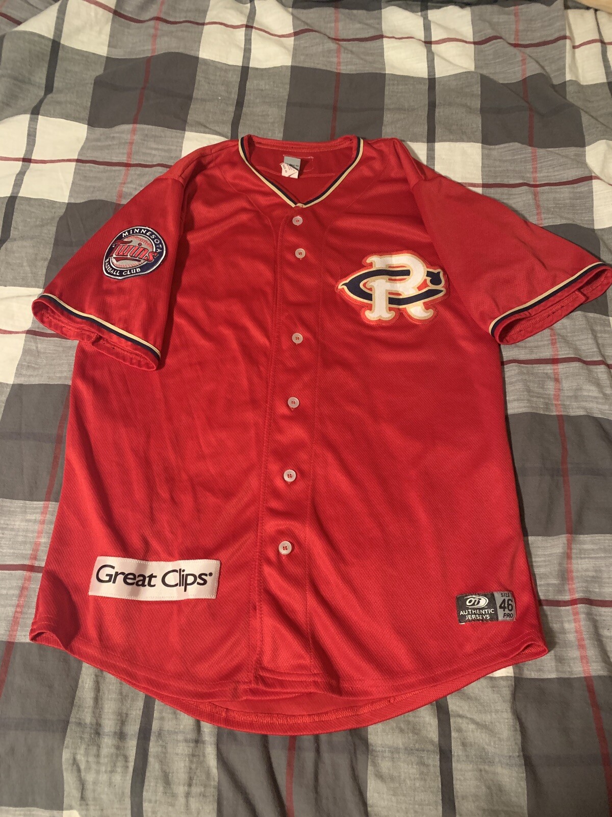 OT Sports Cedar Rapids Kernels Baseball Jersey Size 46 Red Twins | eBay