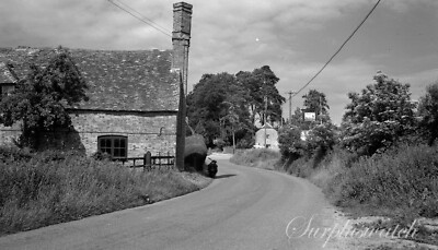 Old B/W Photo Negative Shalbourne Wiltshire Village Scene 1948 ...