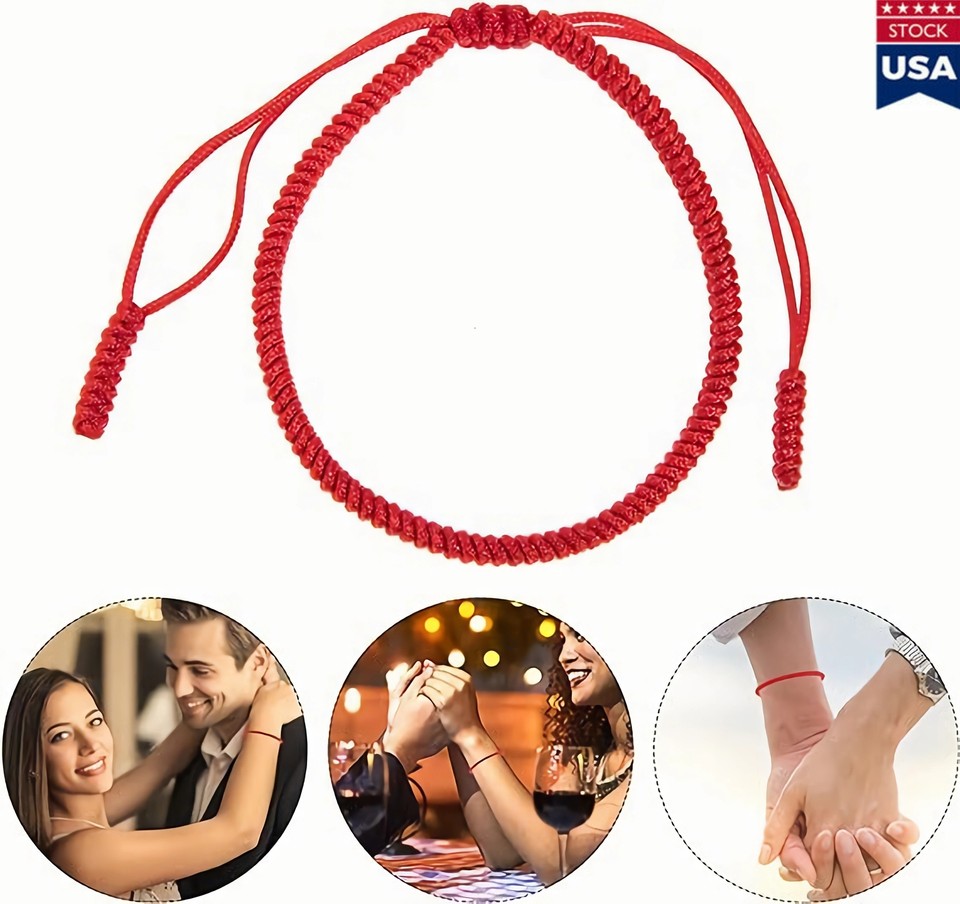 4pcs Tibetan Lucky Red String Woven Bracelet for Protection Men Women ...