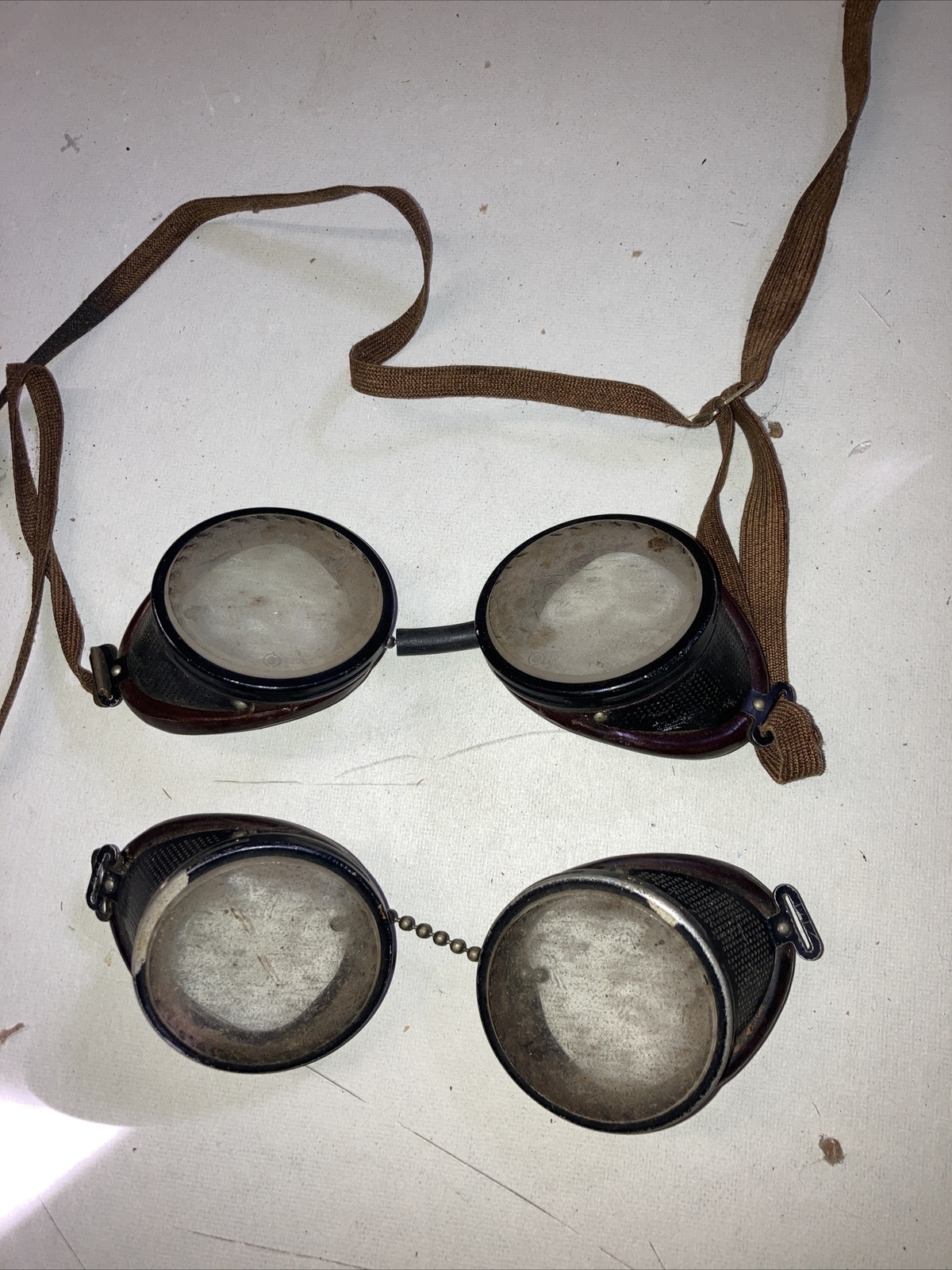 VINTAGE AMERICAN OPTICAL SAFETY GOGGLES CLEAR LENS MO… - Gem