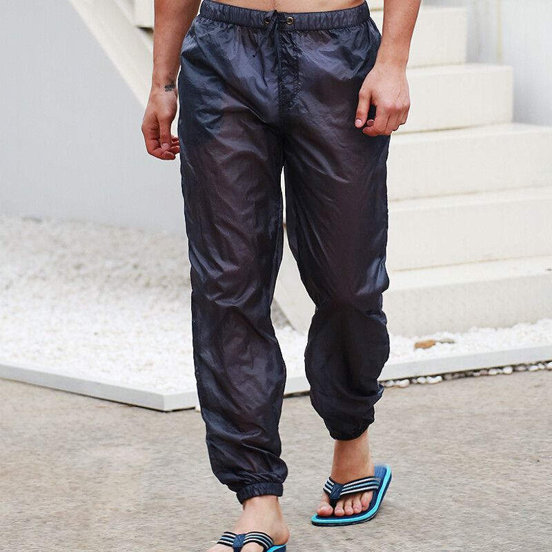 Men's Sexy Beach Thin Quick-dry Translucent Pants Summer Uv Protection ...