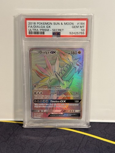 PSA 10 GEM MINT Dialga GX 164/156 Ultra Prism - Secret Rare Pokemon ...