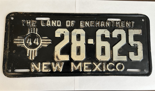 Original Vintage New Mexico License Plate 1944 NM 28-625 | eBay