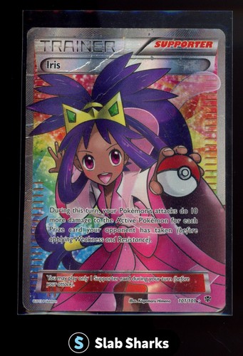 2013 POKEMON B&W IRIS 101/101 PLASMA BLAST FULL ART ULTRA RARE DAMAGED POOR | eBay