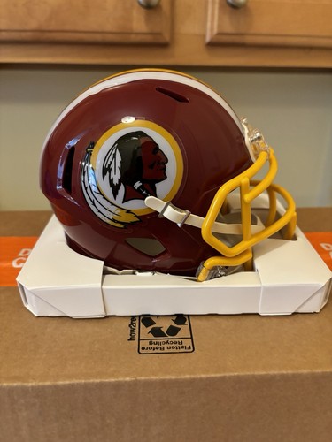 Washington Redskins Custom Mini Football Helmet Riddell Speed With Box ...