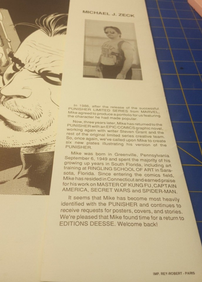 Punisher Portfolio 2 signed by Mike Zeck, black and white | eBay