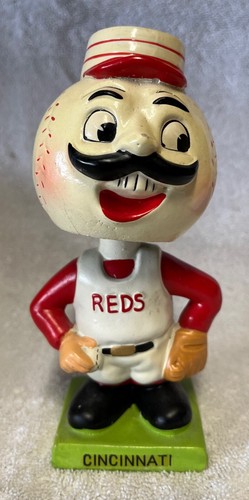 vintage 1960s MLB CINCINNATI REDS MR REDLEGS BOBBLEHEAD NODDER BOBBLE ...