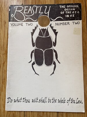 BEASTLY MAGAZINE. The OTO IN NSW. Vol 2, #2, 1991. ALEISTER CROWLEY ...