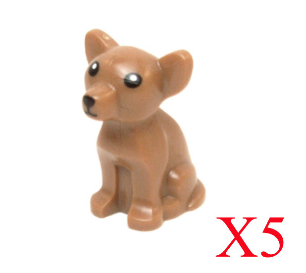 Lego Chihuahua Dog 10255 21302 with Black Eyes Animal Minifigure Lot Of ...