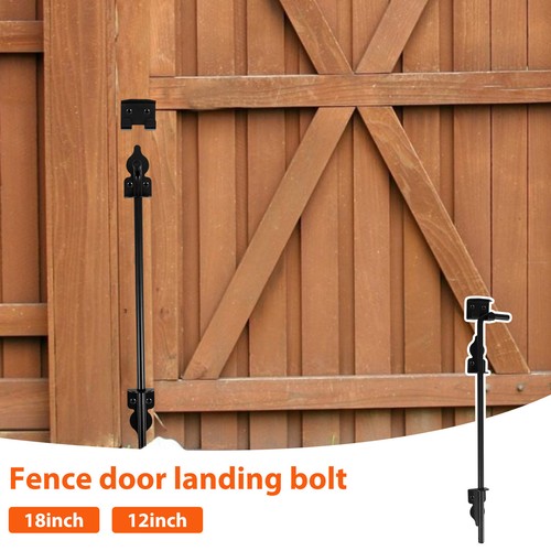 Cane Bolt Gate Drop Rod Kit 18 inch Heavy Duty Iron Gate Ground Latch ...