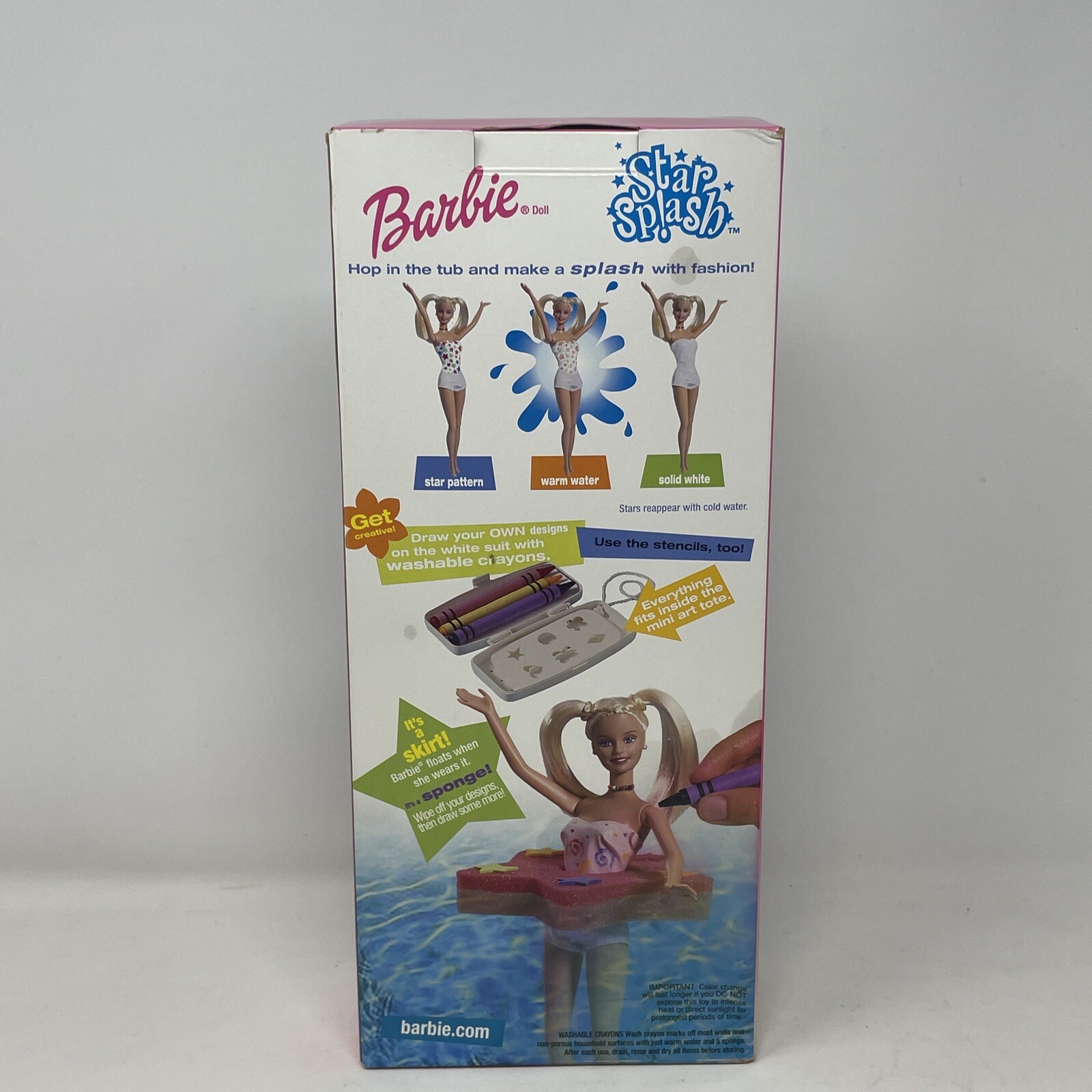 Barbie Star Splash Doll Bathtime Activity Set 2000 Mattel 29260 for ...