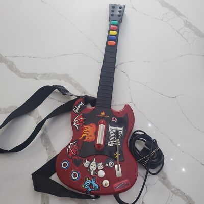 PS2 Red Octane Guitar Hero Red Wired SG Controller PSLGH | eBay