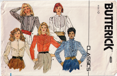4659 Bust 32.5 Loose Blouse Yoke Variations Vintage sewing Pattern Miss ...
